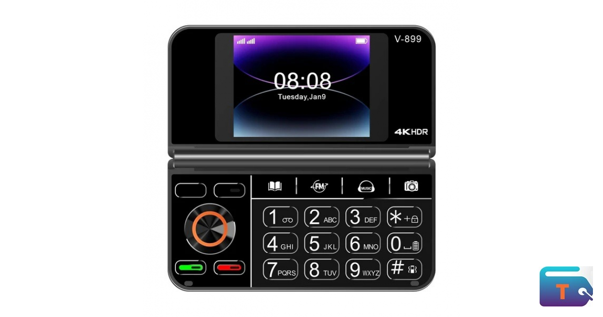 V-899 Dual 2.8" Screen Flip Mobile Phone - 2 sim + SD Card | TAKEYT ...