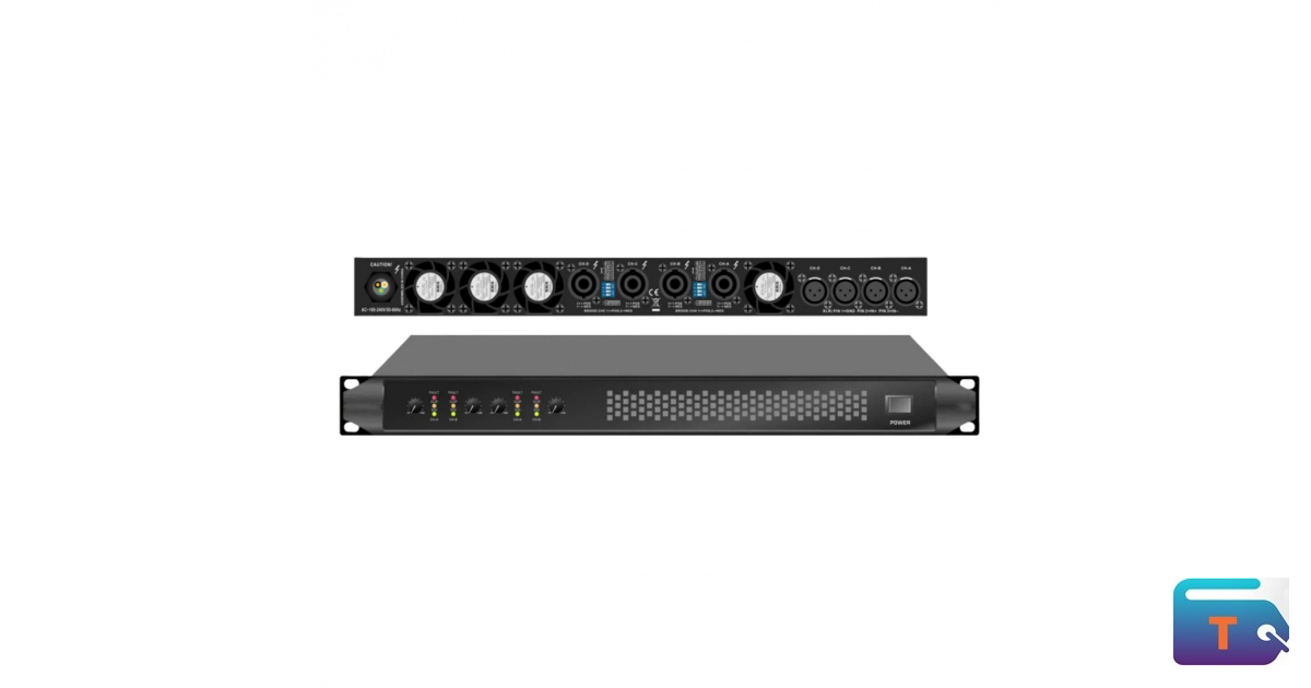4-Channel Professional Amplifier 1500W Class D Active Metal Shell ...